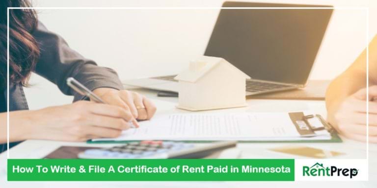 MN CRP Form: How To Write A Certificate of Rent Paid